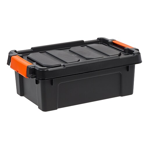 Iris 13 Quart Heavy Duty Store-It-All Plastic Latching Storage Tote ...