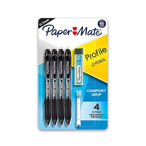Paper Mate Profile Mech Mechanical Pencil, 0.7mm, #2 Medium Lead, 4 ...