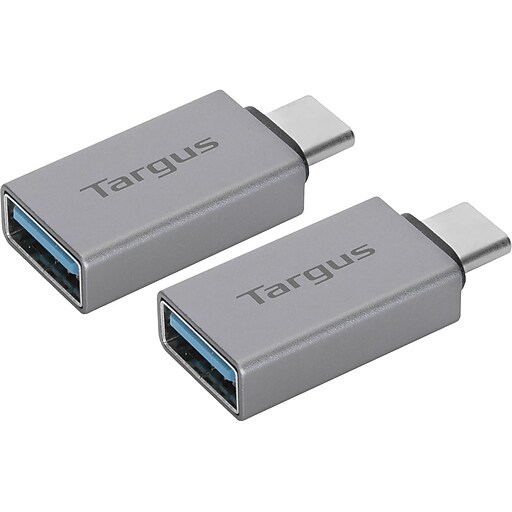 USB Type-C to USB Type-A Adapter, Male to Female, Gray, 2/Pack ...