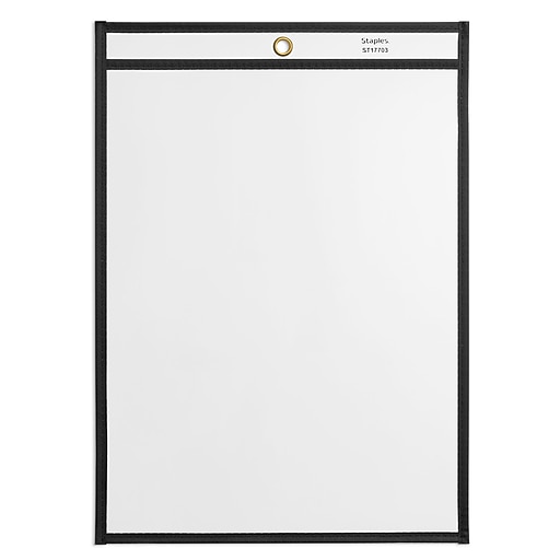 Staples Heavy Duty Stitched Job Ticket Holder, 9" x 12", Clear, 25/Pack ...