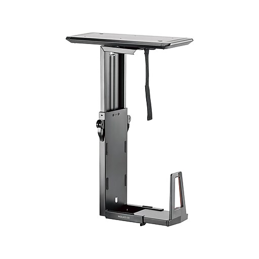 Mount-It! Deluxe Steel CPU Mount with Sliding Track, Matte Black (MI ...