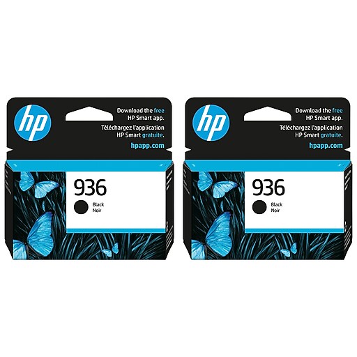 HP 936 Black Standard Ink Cartridge, 2/Pack | Staples