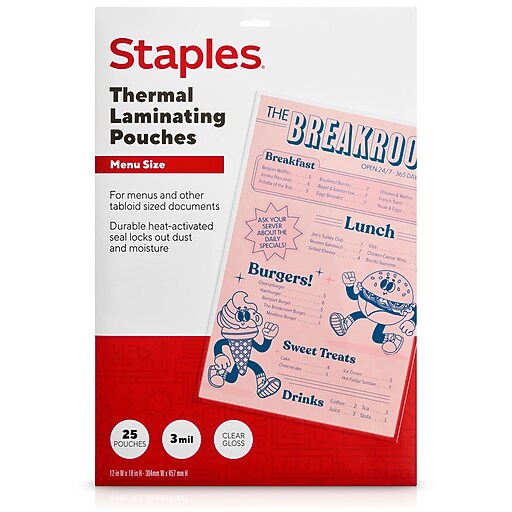 Laminating Machine 30-Pack 3mil Laminating Pouches - 9x11.5" Sheets For ...