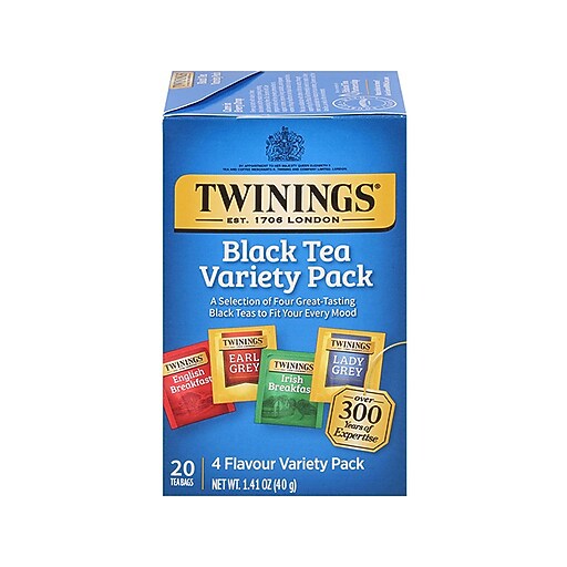 Twinings Variety Pack Black Tea Bags, 20/Box (F05320) | Staples