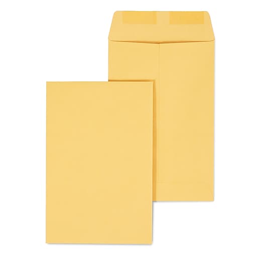 Staples Gummed Kraft Catalog Envelopes, 6" x 9", Brown, 100/Box (17097 ...