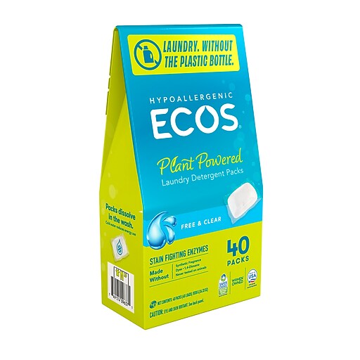 ECOS Laundry Detergent Packs with Enzymes, Free & Clear (9637/06) | Staples