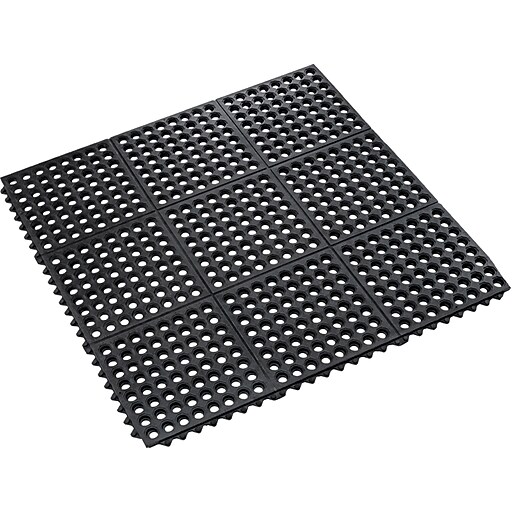 Crown Mats Safety-Step Perforated Safety Mat, 36" x 36", Black (KM ...