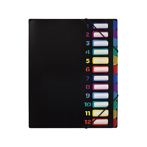 Better Office 24-Pocket Expanding File Folder, Black (59601) | Staples