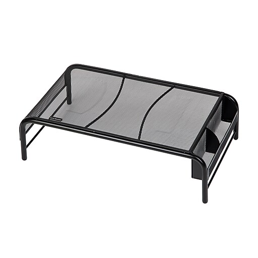 Mind Reader Ventilated Monitor Stand and Laptop Riser with Side Storage ...