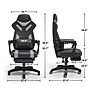 Staples Emerge Vomax Bonded Leather Ergonomic Gaming Chair, Black/Gray ...