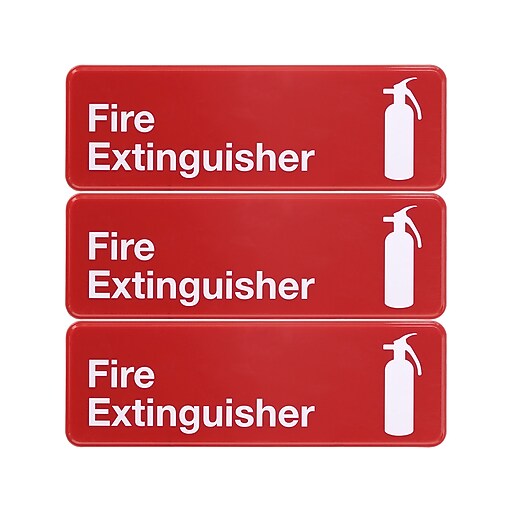 Excello Global Products Fire Extinguisher Indoor/Outdoor Wall Sign, 9 ...
