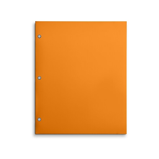 Staples 3-Hole Punched 4-Pocket Paper Folder, Orange (ST56210-CC) | Staples