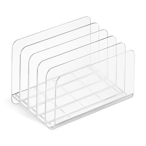 TRU RED™ 5-Compartment Plastic Desk Organizer, Clear (TR62285) | Staples