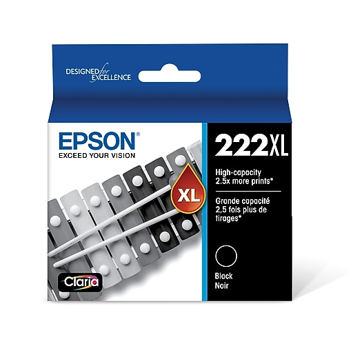 Epson 222XL Black High Yield Ink Cartridge (T222XL120-S) | Staples
