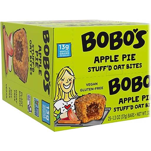 Bobo's Stuff'd Gluten-Free Apple Pie Oat Bites, 1.3 oz., 25 Bites/Box ...