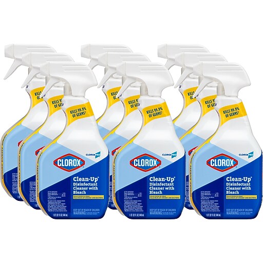 Clorox Clean-Up Disinfectant Cleaner with Bleach Spray, 32 oz., 9 ...
