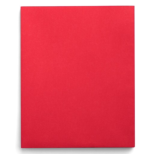 Staples Smooth 2-Pocket Paper Folder, Red, 25/Box (27532-CC) | Staples