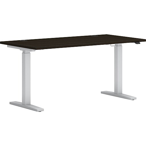 HON Mod 60"W Rectangular Adjustable Standing Desk, Java Oak ...