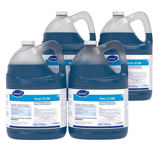 Virex II 256 Cleaner Disinfectants, Mint, 128 oz., 4/Carton (04332 ...