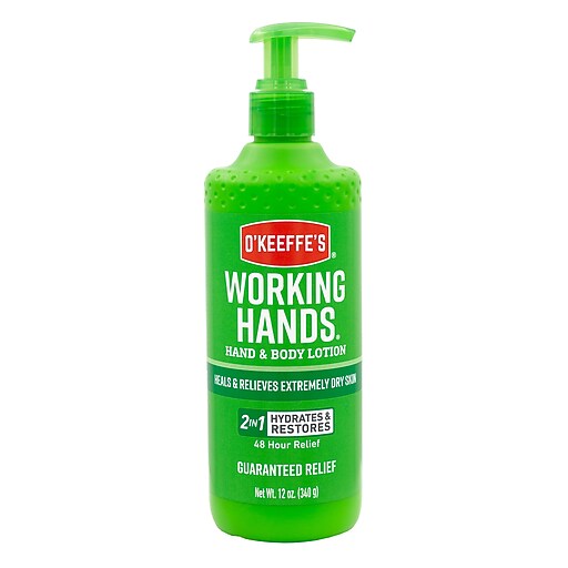 O'Keeffe's Working Hands Hand & Body Lotion, 12 oz Pump Bottle (115760 ...