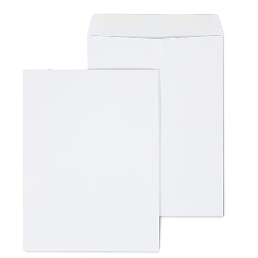 Staples Gummed Catalog Envelopes, 9"L x 12"H, White, 100/Box (50264 ...