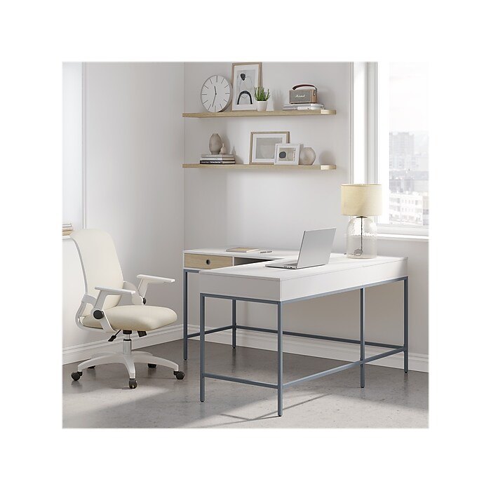 Staples white computer desk store