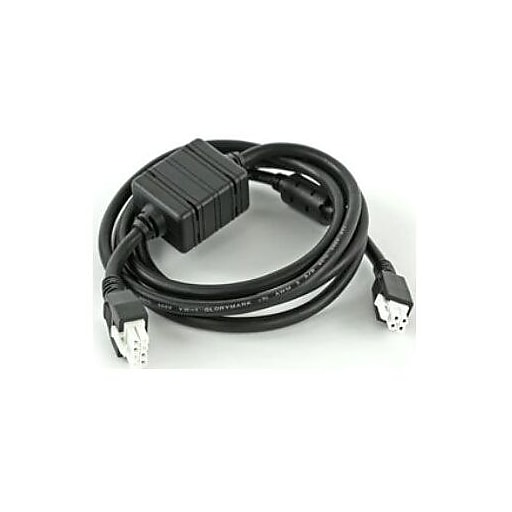 Zebra Male/Male Standard Power Cord for 4-Slot Ethernet Cradle, Black ...