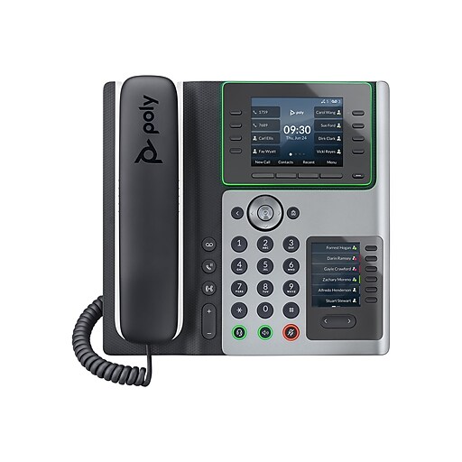 Poly Edge E450 VOIP Phone, Silver/Black (82M90AA) | Staples