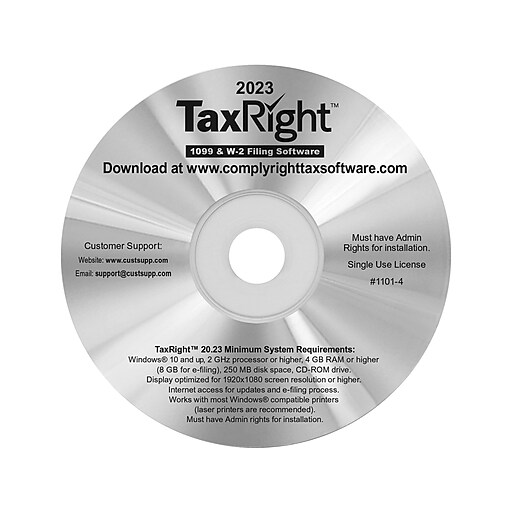 ComplyRight TaxRight 2023 for 1 User, Windows, Disc (11014) | Staples