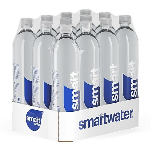 Smartwater Distilled Water, 33.8 oz., 12/Carton (786162338006) | Staples