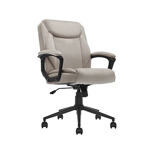 Click365 Transform 1.0 Ergonomic Fabric Swivel Desk Chair, Beige ...