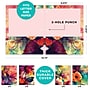 Global Printed Products Abstract Floral 3-Hole Punched 2 Pocket ...