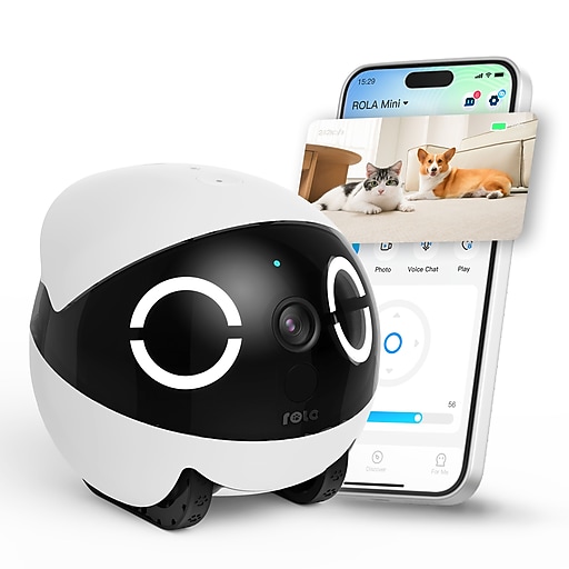 Enabot ROLA Mini Companion Robot, Black (ROLA Mini) | Staples