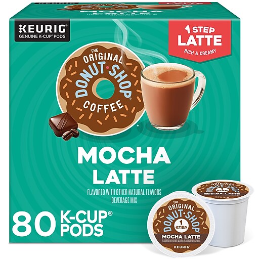 The Original Donut Shop One-Step Mocha Latte Coffee, Keurig K-Cup Pod ...
