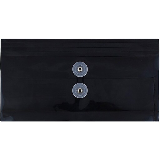 JAM Paper Premium Expanding Wallet with Button & String Closure, Other, Black, 3/Pack (921B1blx3 ...