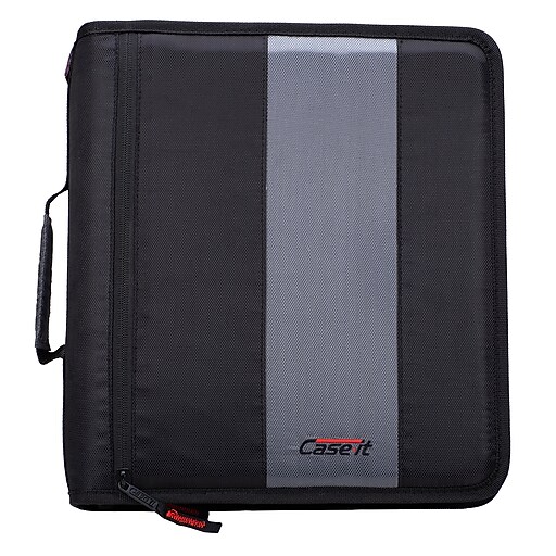 Case It Classic 2" 3-Ring Zipper Binders, Black (D-251 BLK) | Staples