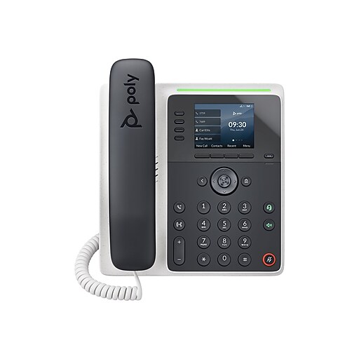 Poly Edge E200 Corded Conference Telephone, Black/White (2200-86990-025 ...