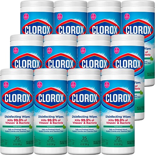 Clorox Disinfecting Wipes, Fresh Scent, 35/Pack, 12/Carton (01593 ...