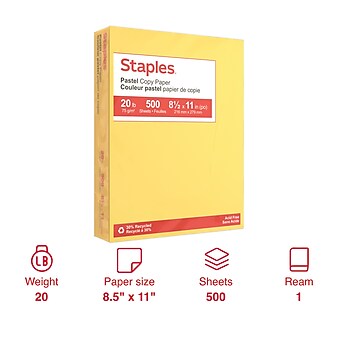 Yellow Copy & Printer Paper | Staples