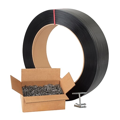 1/2" x 0.021 mil x 9000' Polypropylene Strapping, 16 x 6" Core, Hand ...
