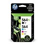 HP 564XL/564 Black High Yield and Cyan/Magenta/Yellow Standard Yield ...