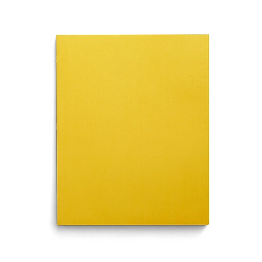 Staples Smooth 2-Pocket Paper Folder, Yellow, 25/Box (50761/27538-CC ...
