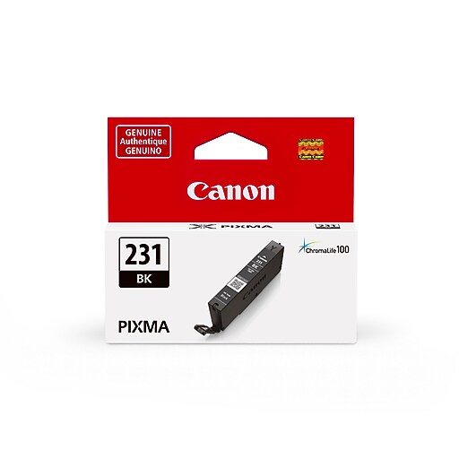 Canon Genuine CLI-231BK Black Standard Yield Ink Cartridge (6674C001 ...