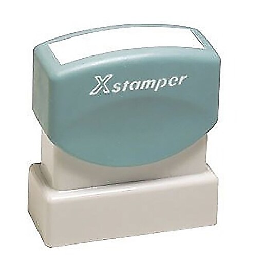 Xstamper 2-Color Title Stamps, "ENTERED" Blue/Red Ink (036031) | Staples