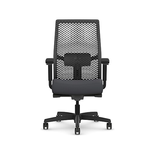 HON Ignition 2.0 Ergonomic Vinyl/ReActiv Swivel Task Chair, Basalt ...