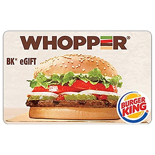 Burger King Gift Card $5 (Email Delivery) | Staples
