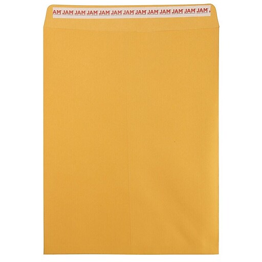 JAM Paper Self Seal Catalog Envelope, 12" x 15 1/2", Brown Kraft, 100 ...