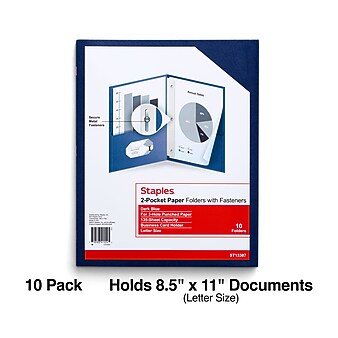 Blue Pocket Folders | Staples