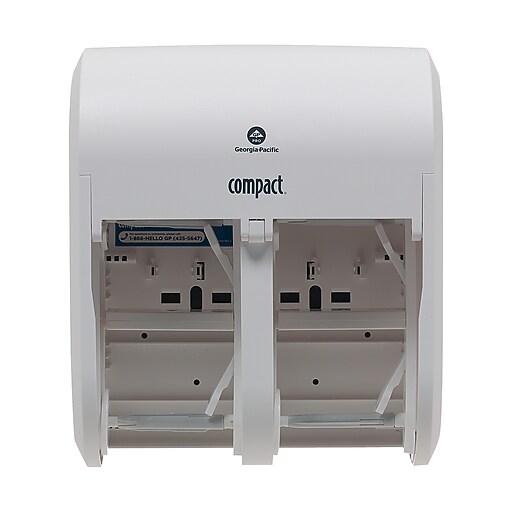 Compact 4-Roll Quad Coreless Toilet Paper Dispenser by GP PRO, White ...