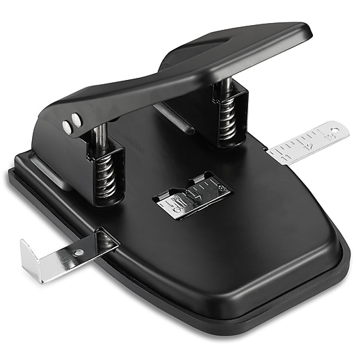 Staples 2-Hole Punch, 28 Sheet Capacity, Black (26637-CC) | Staples